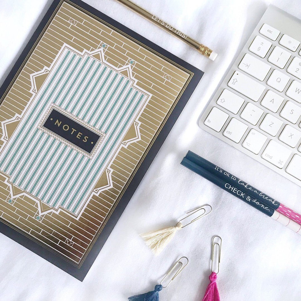 Art Deco Bricks Note Book | Chase and Wonder