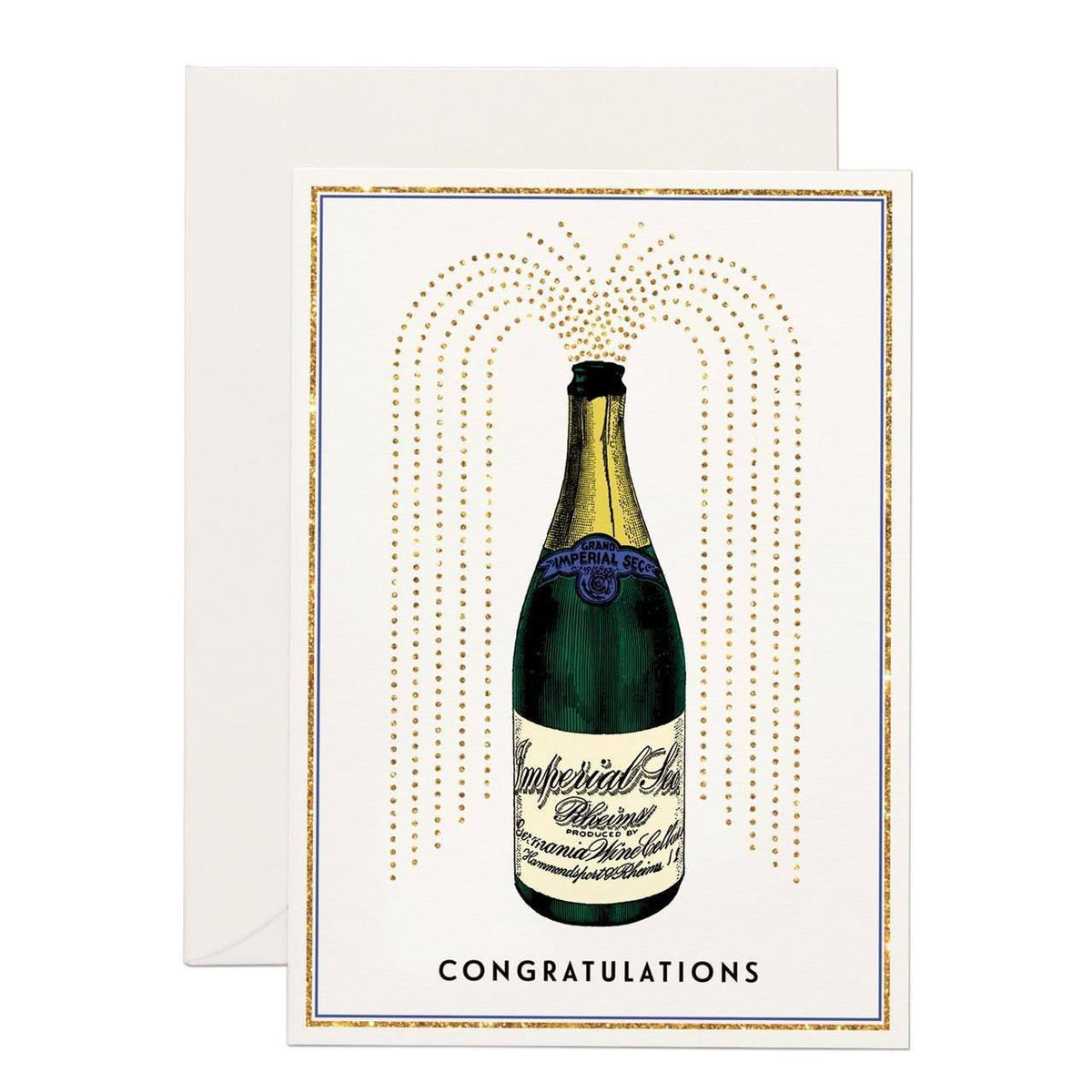 Champagne Congratulations Greeting Card | Chase and Wonder