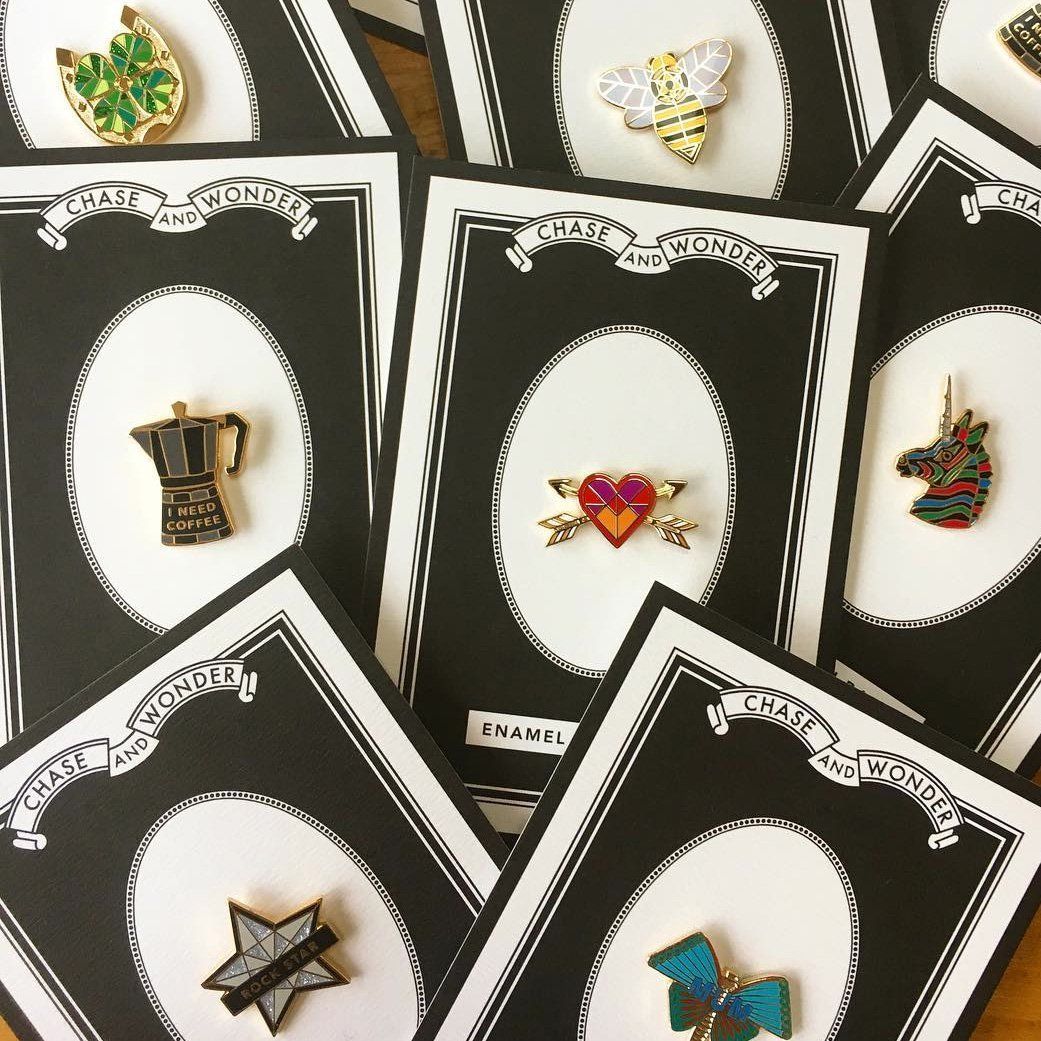 Enamel Pin Badge | Art Deco Print | Chase and Wonder